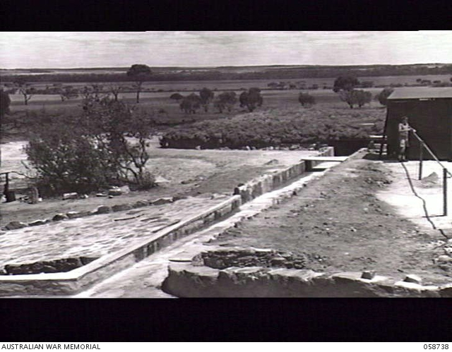ARDATH AREA, WA. 1943-10-23. SPILLWAY AND CAMOUFLAGED RESERVOIR OF THE ...