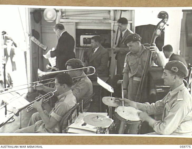 PERTH, WA. 1943-11-09. BAND OF THE 1ST AUSTRALIAN ARMOURED DIVISION ...