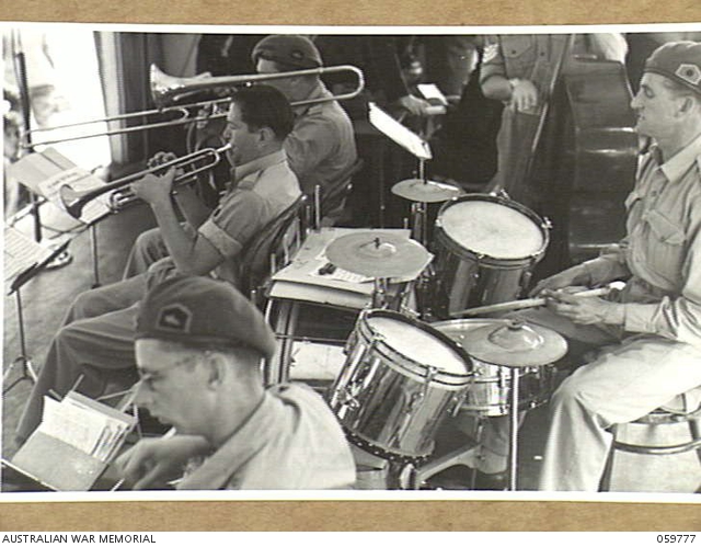 PERTH, WA. 1943-11-09. BAND OF THE 1ST AUSTRALIAN ARMOURED DIVISION ...