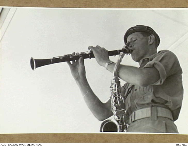 PERTH, WA. 1943-11-09. TROOPER ALAN MCALISTER, CLARINET, OF THE 1ST ...
