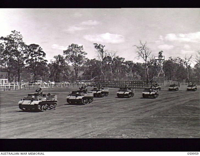 WONDECLA, QLD. 1943-11-05. BREN GUN CARRIERS OF THE 6TH AUSTRALIAN ...
