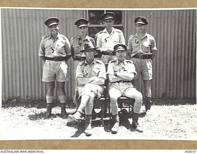 LYTTON, QLD. 1943-11-11. OFFICERS OF T AUSTRALIAN HEAVY BATTERY, 155MM ...