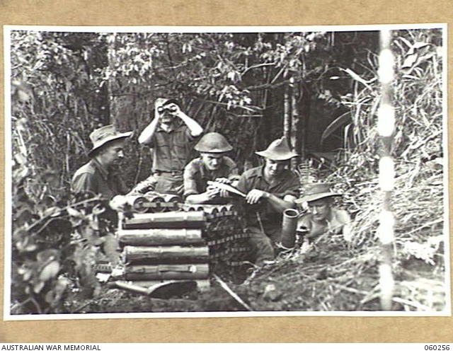 FARIA RIVER AREA, NEW GUINEA. 1943-11-07. THE MORTAR DETACHMENT OF THE ...
