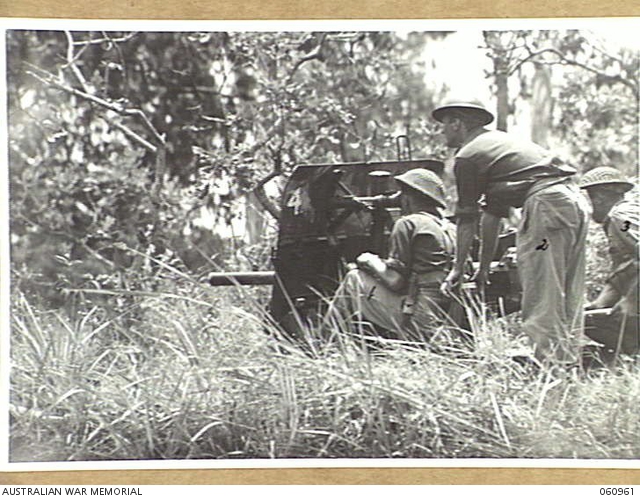 DONADABU AREA, NEW GUINEA. 1943-11-30. A 2-POUNDER TANK ATTACK GUN OF ...
