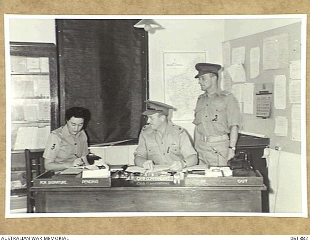 MOUNT LAWLEY, WA. 1943-12-04. INTERIOR OF HEADQUARTERS, 3RD AUSTRALIAN ...