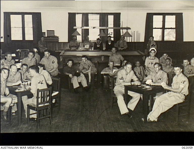 Perth, WA. 1943-12-25. Patients sit and relax in the recreation room of ...