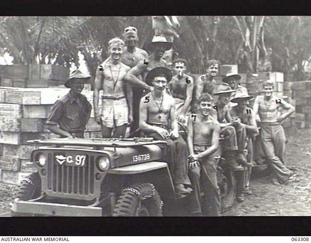 SIALUM, NEW GUINEA. 1944-01-07. MEMBERS OF THE 2/156TH GENERAL ...