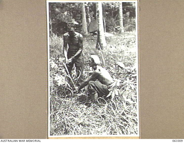 SIALUM, NEW GUINEA. 1944-01-07. WX6810 SERGEANT W. HUMBLE, MM., (LEFT ...