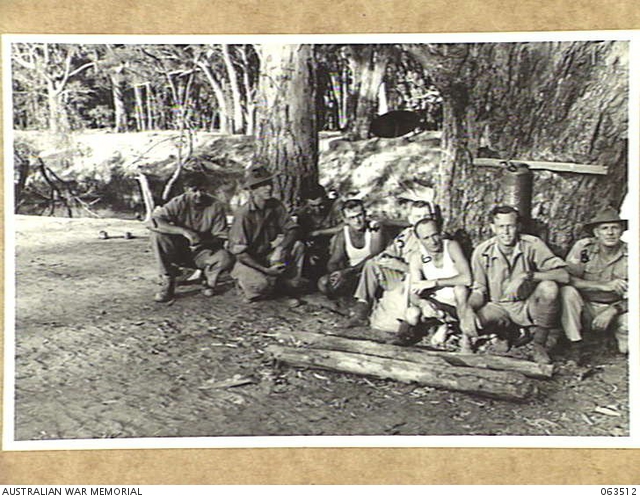 RILEY'S BEND, HAY AREA, NSW. 1944-01-18. MEMBERS OF THE FUEL CAMP STAFF ...