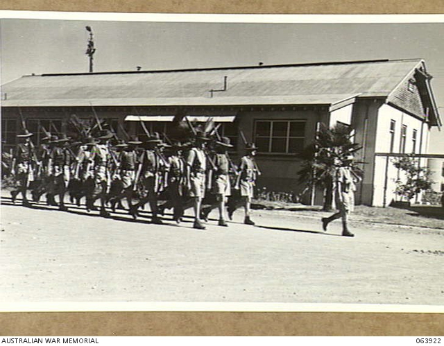 Yanco, NSW. 31 January 1944. New guard of No. 15 Prisoner of War (POW ...
