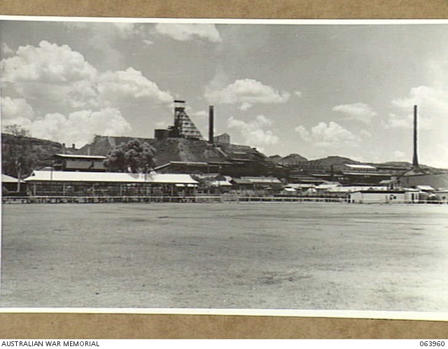 MOUNT ISA, QLD. 1944-01-24. MINEHEAD WINDING GEAR AND COPPER REFINERY ...