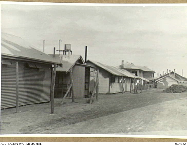 FORT LARGS, SOUTH AUSTRALIA. 1944-03. CAMOUFLAGED TROOPS QUARTERS AT ...