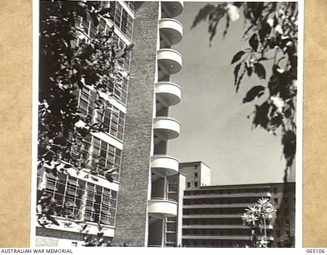 SYDNEY, NSW. 1944-03-01/07. EXTERIOR VIEW OF PART OF THE FRONT FACADE ...
