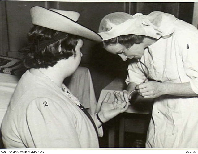 SYDNEY, NSW. 1944-03-22. AAMWS NURSING SISTER NFX148387 PRIVATE V.R ...