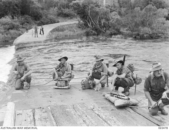 GORDONVALE, QLD. 1944-04-03. QX53202 CAPTAIN R.D. MCINNES (RIGHT) AND ...
