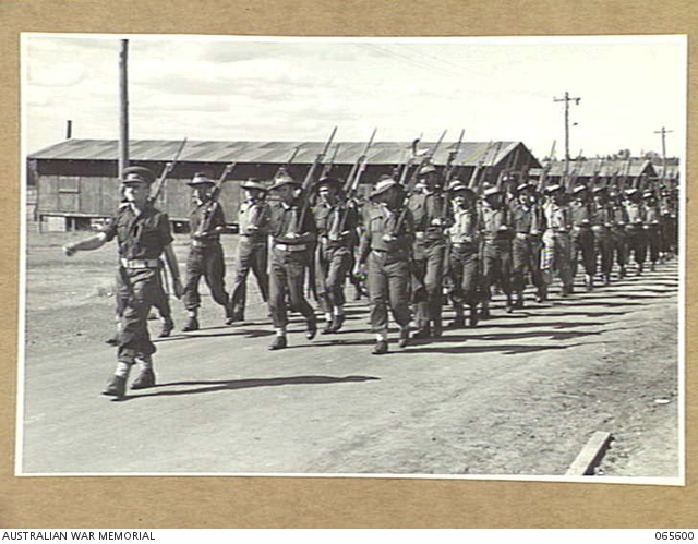 WALLGROVE CAMP, NSW. 1944-04-10. VX66335 CAPTAIN D.J. MCKENZIE LEADING ...