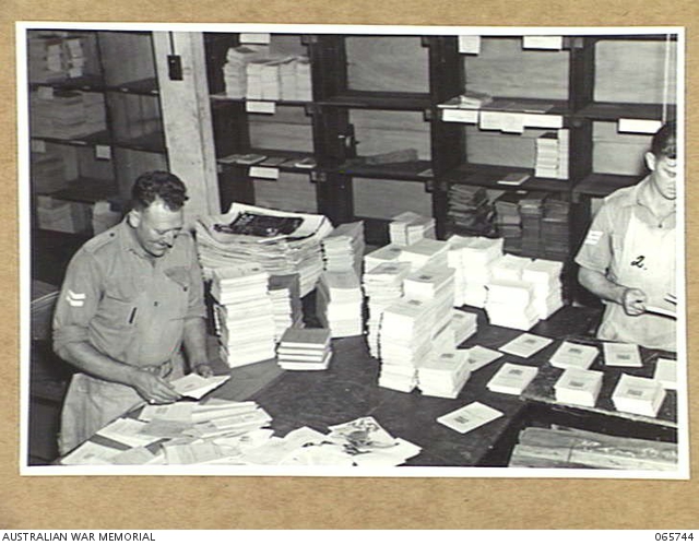 ATHERTON, QLD. 1944-04-12. NX152219 CORPORAL J.A. FALCONER, LEFT (1 ...