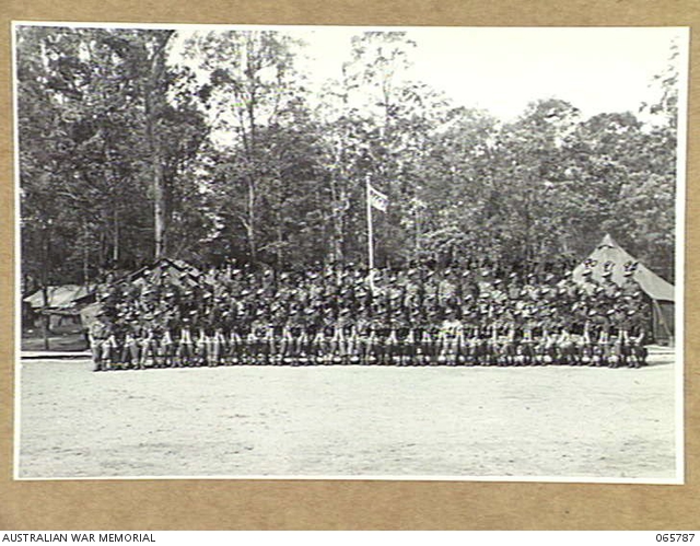 WONDECLA, QLD. 1944-04-15. GROUP PORTRAIT OF "D" COMPANY, 2/1ST ...