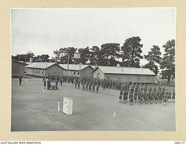 BROADMEADOWS, VIC. 1944-05-13. GENERAL VIEW OF THE CEREMONIAL PARADE OF ...