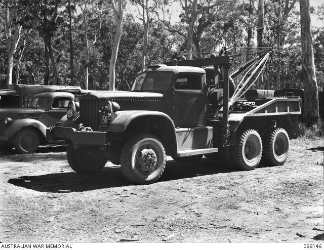 WONGABEL AREA, QLD. 1944-05-05. ONE OF THE THREE RECOVERY WAGONS OF THE ...