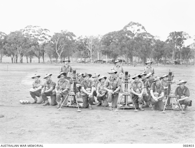 WONDECLA AREA, QLD. 1944-05-19. GROUP PORTRAIT OF THREE OF THE SIX ...