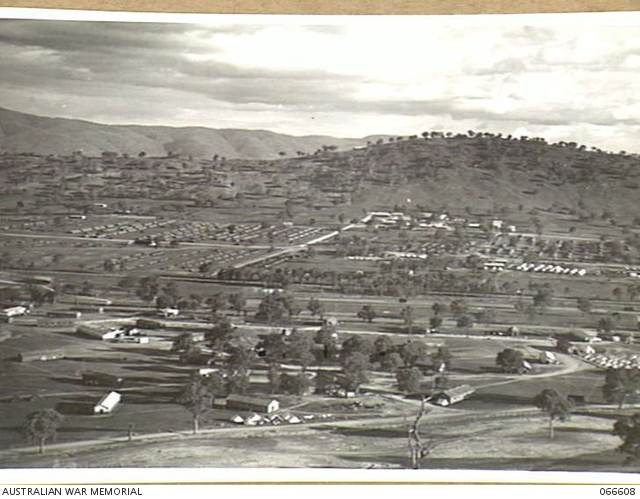 PANORAMA OF THE KIEWA VALLEY SHOWING THE NEW CAMP SITES OF THE 3RD BASE ...
