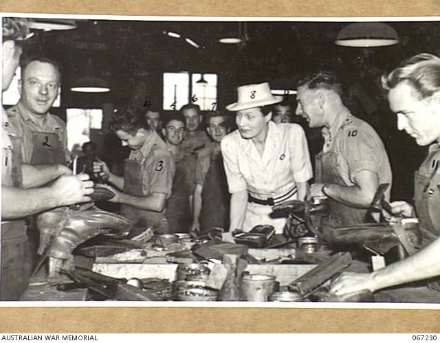 TOLGA, QLD. 1944-07-10. DR. EDITH SUMMERSKILL, A MEMBER OF THE BRITISH ...