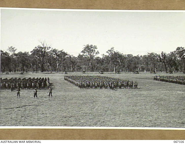 MOUNT GARNET, QUEENSLAND, AUSTRALIA. 1944-07-14. THE 9TH DIVISION LINED ...