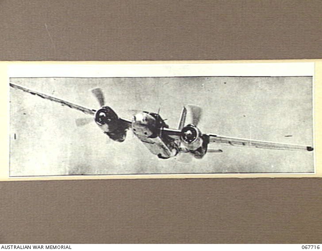 VIEW FROM BELOW AND PORT FORWARD OF AN AMERICAN A-26B INVADER ATTACK ...