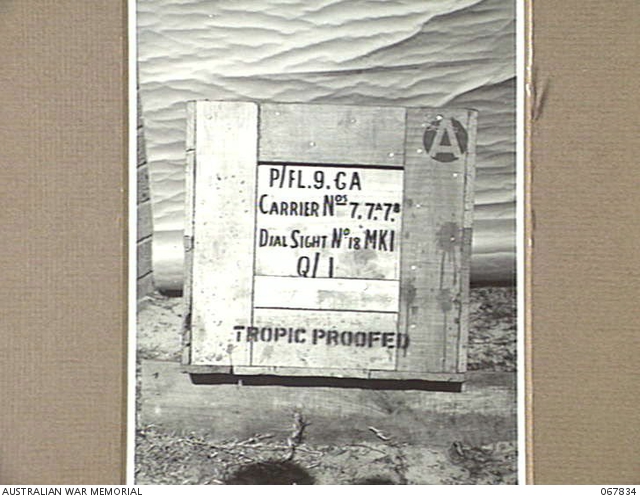 SYDNEY, NEW SOUTH WALES, AUSTRALIA. 1944-07-27. MARKINGS ON THE END OF ...
