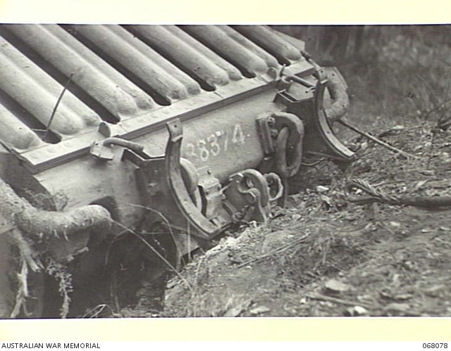 NORTH NERANG, QLD. 1944-06-11 TO 1944-07-18. THE REAR OF A MATILDA TANK ...