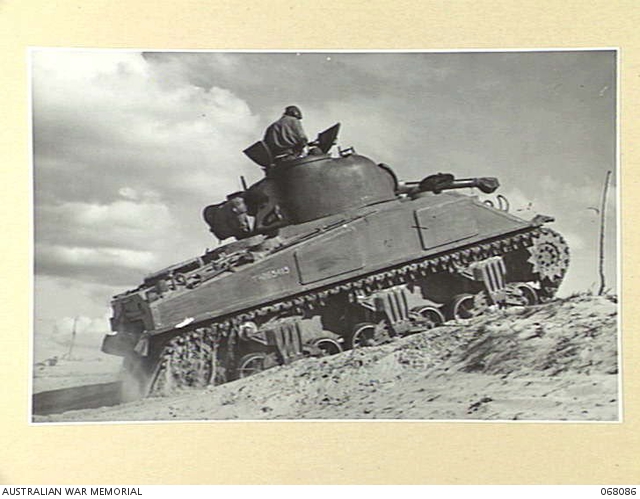 NORTH NERANG, QLD. 1944-06-11 TO 1944-07-18. A SHERMAN TANK, M4.A1 ...