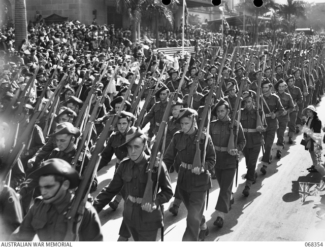 BRISBANE, QLD. 1944-08-08. TROOPS OF THE 2/31ST INFANTRY BATTALION ...