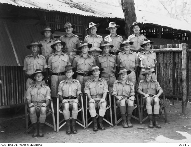 51 MILE, STUART HIGHWAY, NORTHERN TERRITORY. 1944-08-12. OFFICERS OF ...