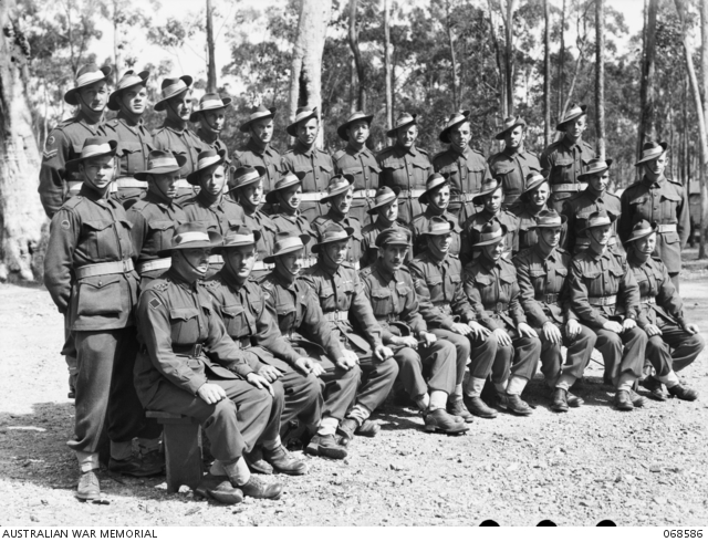 STRATHPINE, QLD. 1944-08-21. MEMBERS OF THE 2/33RD INFANTRY BATTALION ...