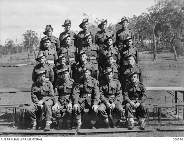 STRATHPINE, QLD. 1944-08-24. PERSONNEL OF THE SIGNALS SECTION, 2/4TH ...