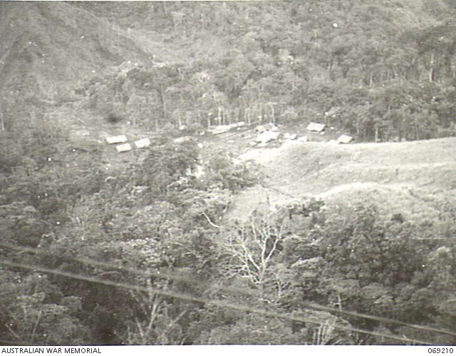NEW GUINEA. APRIL, 1944. VIEW OF GUY'S POST TAKEN FROM THE LOWER SLOPES ...