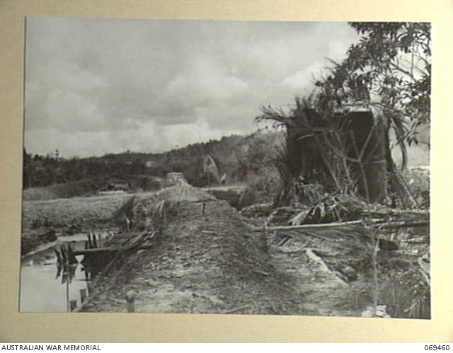 TARAKAN ISLAND, BORNEO. 1946. THE JAPANESE ANTI TANK DITCH ON THE ANZAC ...