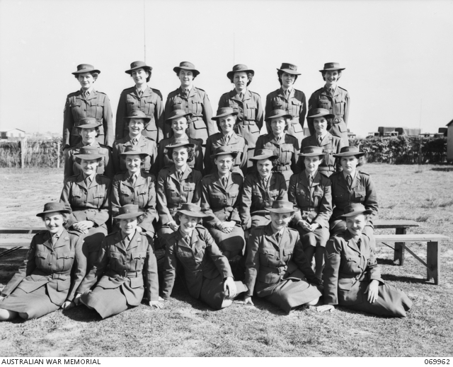 MEMBERS OF THE AUSTRALIAN WOMEN'S ARMY SERVICE ATTACHED TO THE SPECIAL ...