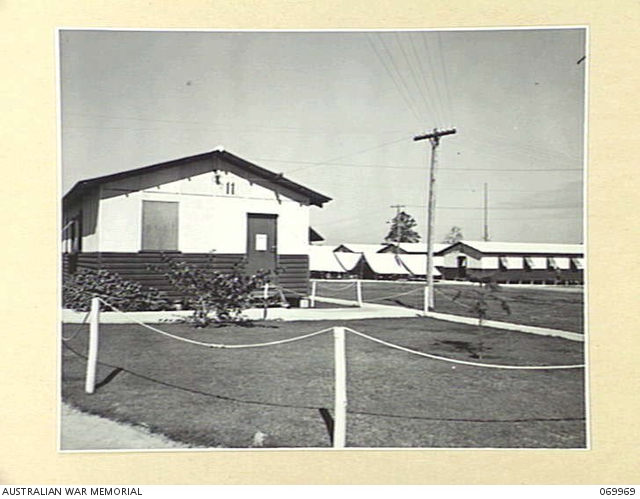 KALINGA, QUEENSLAND, AUSTRALIA. 1945-07. THE CANTEEN HUT IN THE CAMP ...