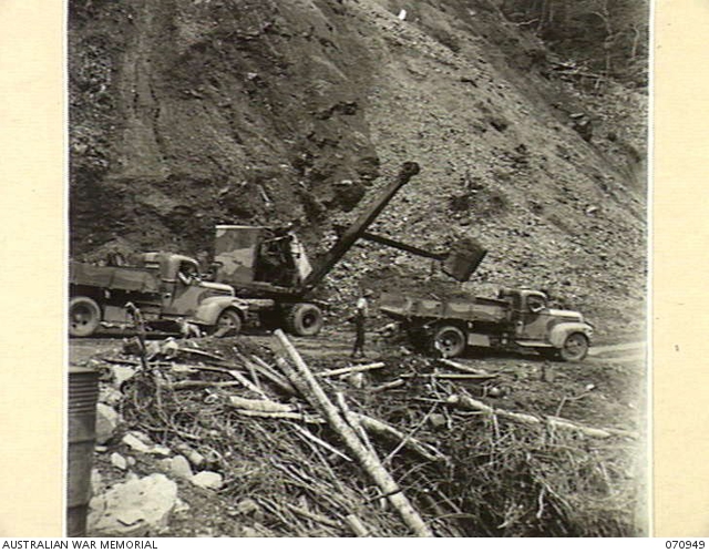 ZENAG, NEW GUINEA, 1944-02-27. A QUICKWAY TRUCK SHOVEL FROM NO.4 ...
