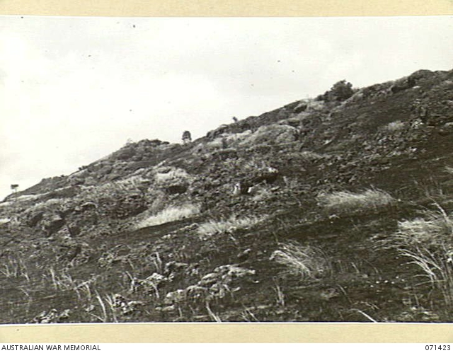 FORTIFICATION POINT, NEW GUINEA. 1944-03-21. THE ROCKY TYPE OF COUNTRY ...