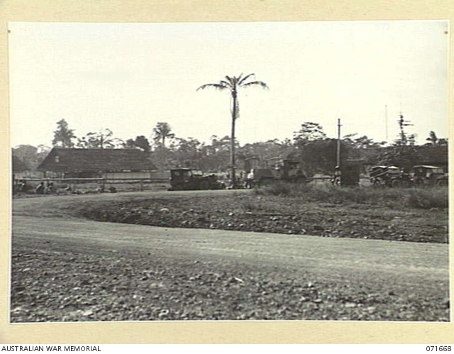 LAE, NEW GUINEA. 1944-03-24. THE GENERAL LAYOUT OF BUILDINGS AT ...