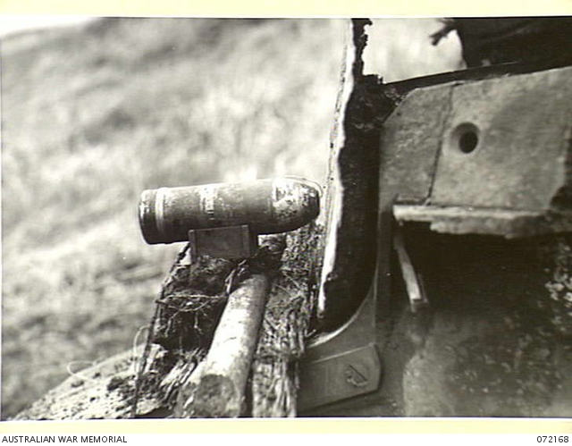 FORTIFICATION POINT, NEW GUINEA. 1944-04-08. A 75MM HOLLOW CHARGE ...