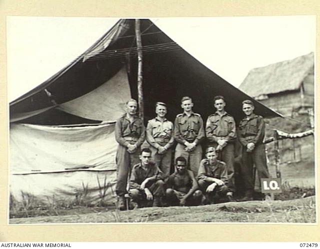 DUMPU, NEW GUINEA. 1944-04-19. STAFF OF THE INTELLIGENCE OFFICE ...
