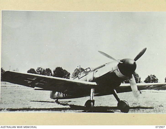 A MESSERSCHMITT ME-109F HIGH ALTITUDE GERMAN FIGHTER. THIS ALL METAL ...