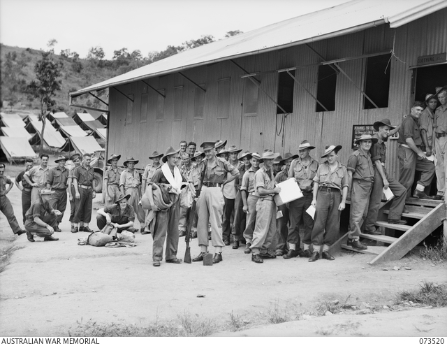 PORT MORESBY, NEW GUINEA. 1944-05-31. SOLDIERS DISCHARGED FROM ARMY ...