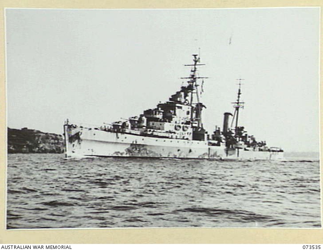 SYDNEY, N.S.W., AUSTRALIA. 1945-02-10/11. THE ROYAL NAVY CRUISER HMS ...