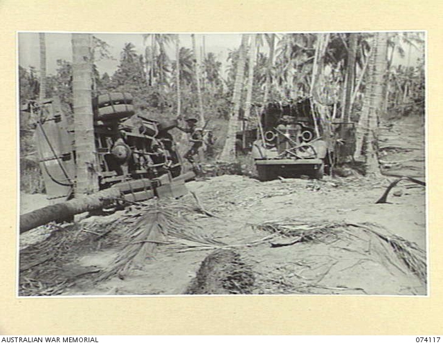 HANSA BAY, NEW GUINEA. 1944-06-17. JAPANESE ARMY TRUCKS WHICH JUST ...