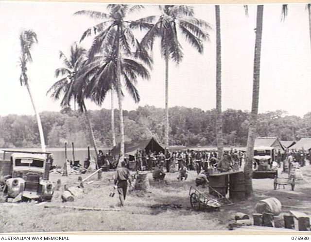 HANSA BAY, NEW GUINEA. 1944-09-07. PERSONNEL OF HEADQUARTERS B COMPANY ...